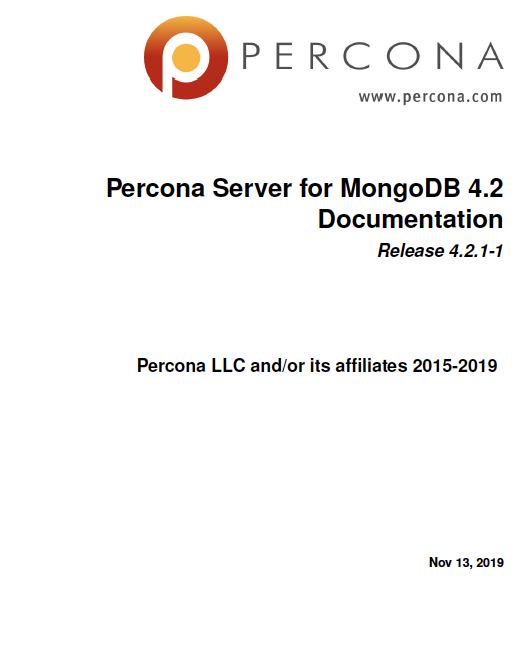 Download Percona Server For Mongodb 42 Manual