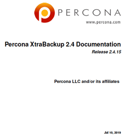 Download Percona XtraBackup 2.4 Manual
