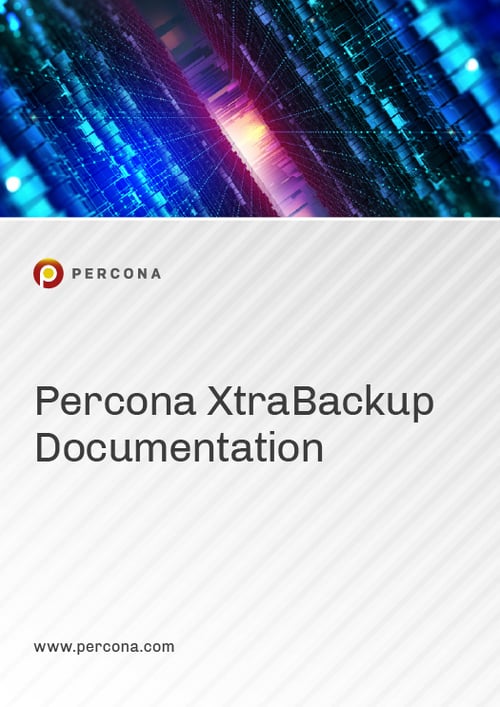 Download Percona XtraBackup 2.4 Manual